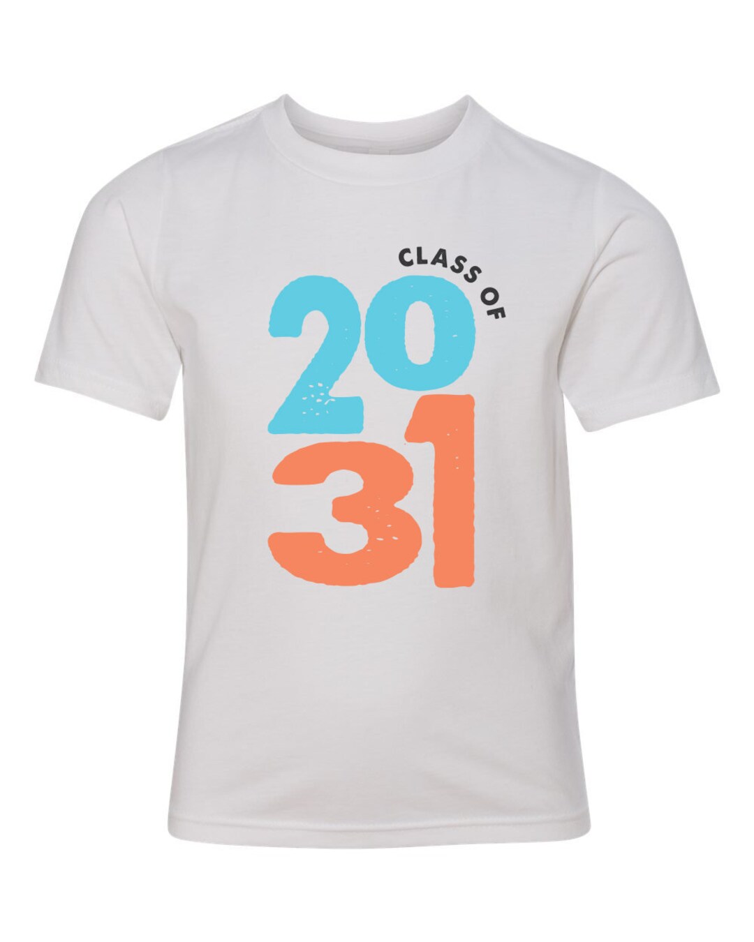 Class of 2031 Shirt Design BIG BOLD BLOCK School Graduate Vector Custom ...