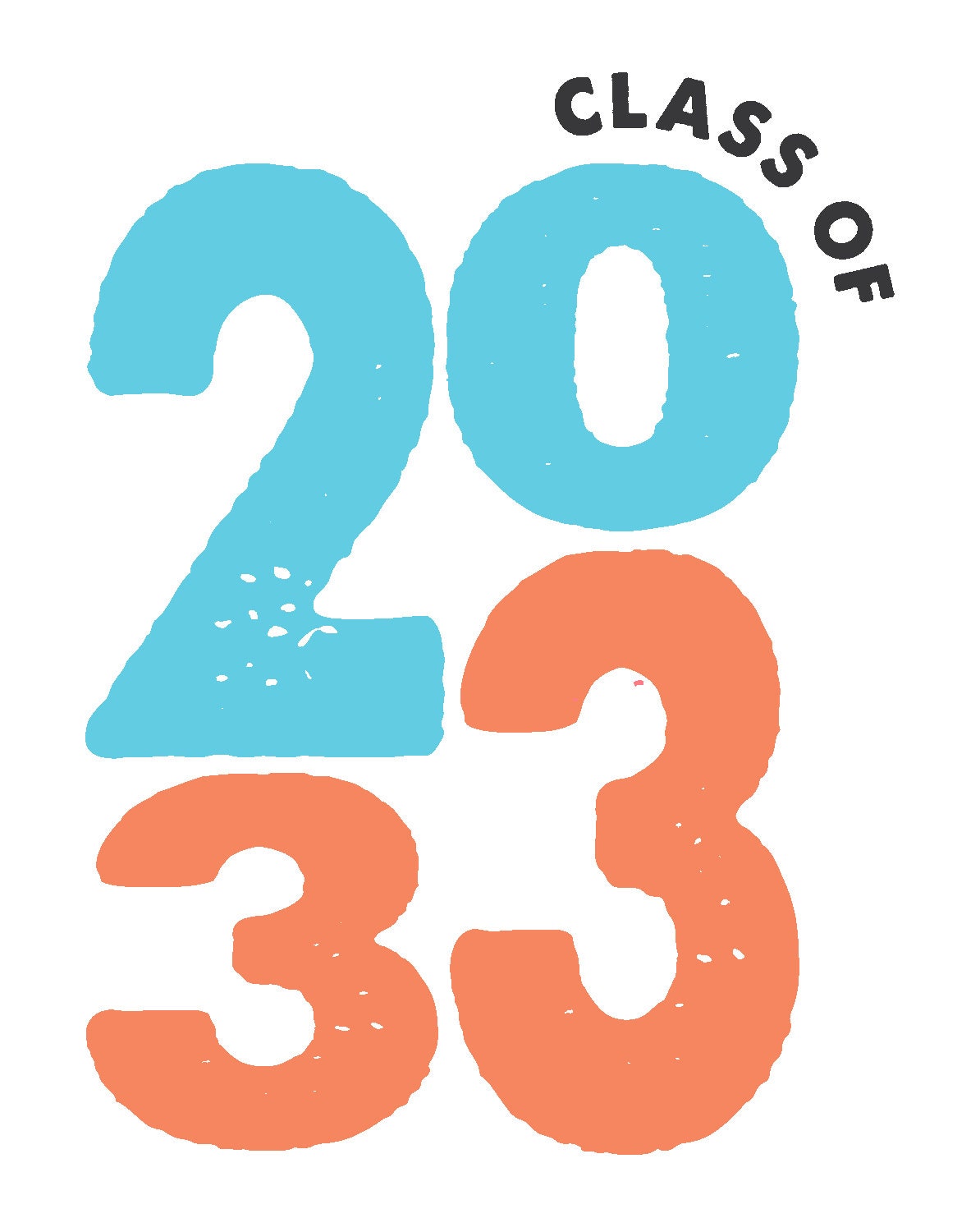 Class of 2033 Shirt Design BIG BOLD BLOCK School Graduate Vector Custom ...