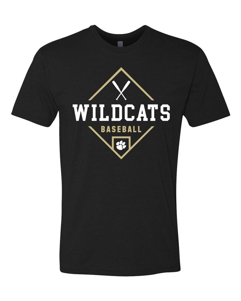 Wildcat Baseball T-shirt Design Athletics BOLD SPORTS SCHOOL Vector ...