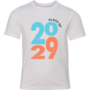 Class of 2029 Shirt Design BIG BOLD BLOCK School Graduate Vector Custom ...