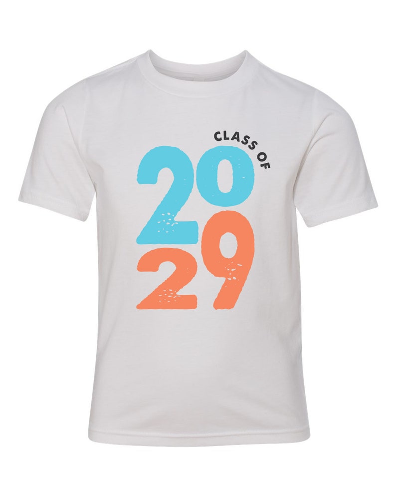 Class of 2029 Shirt Design BIG BOLD BLOCK School Graduate Vector Custom ...