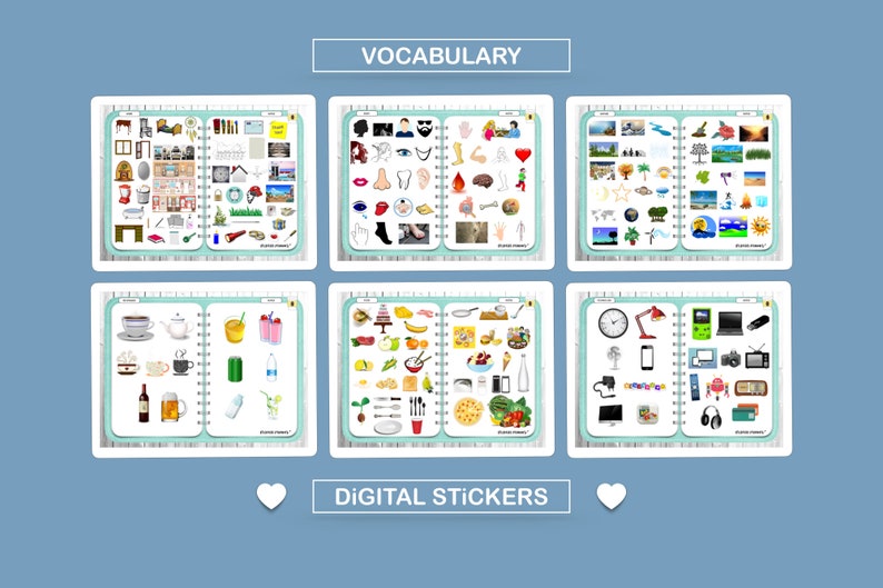 Digital Planner Stickers TEAL Language Learning, Vocabulary, Goodnotes ...