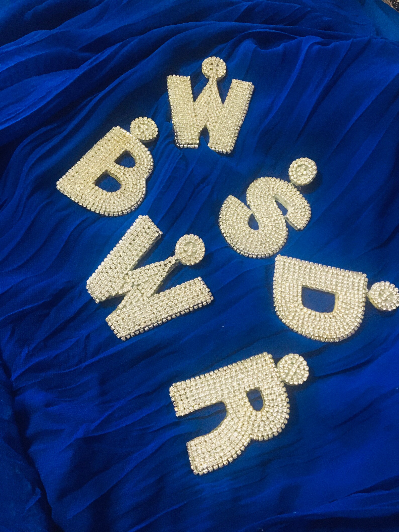 Handmade Personalized Letter Earrings, Rhinestone Earrings, Crystal ...