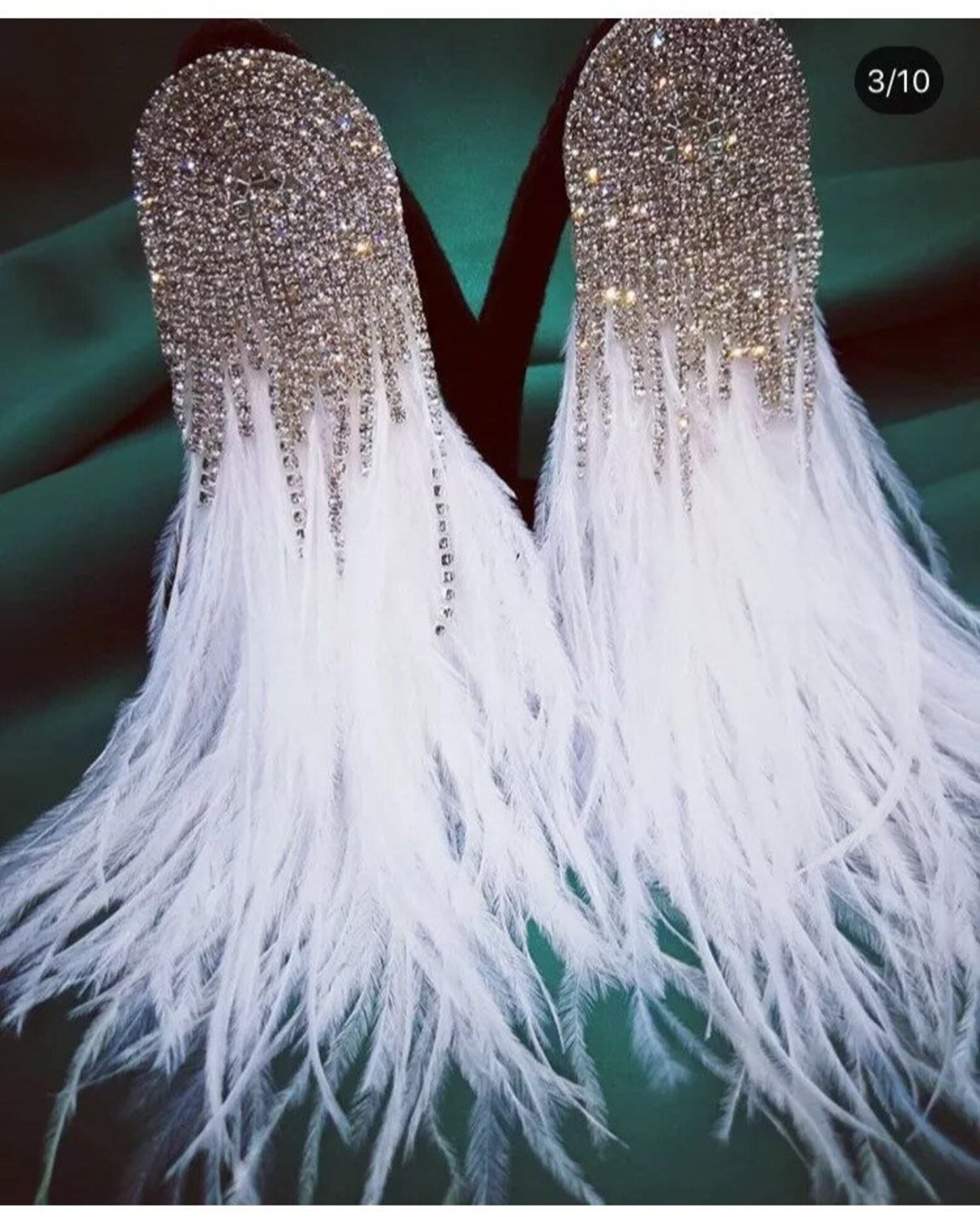 Lux Brands Style Handmade Feather Rhinestone Earrings All - Etsy