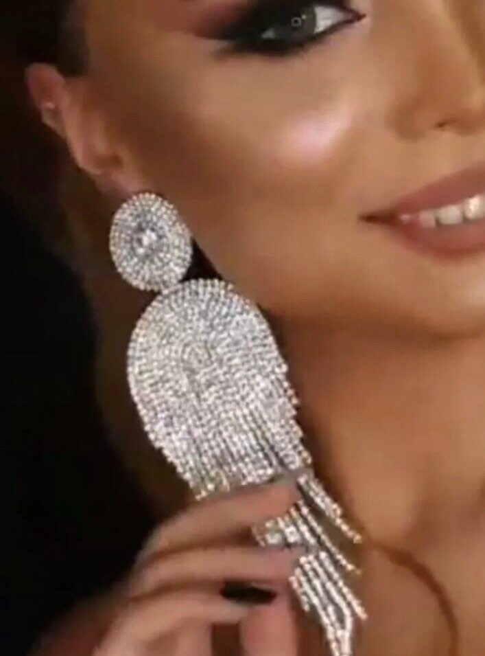 Diamond Style Handmade Waterfall Rhinestone Beaded Crystal - Etsy