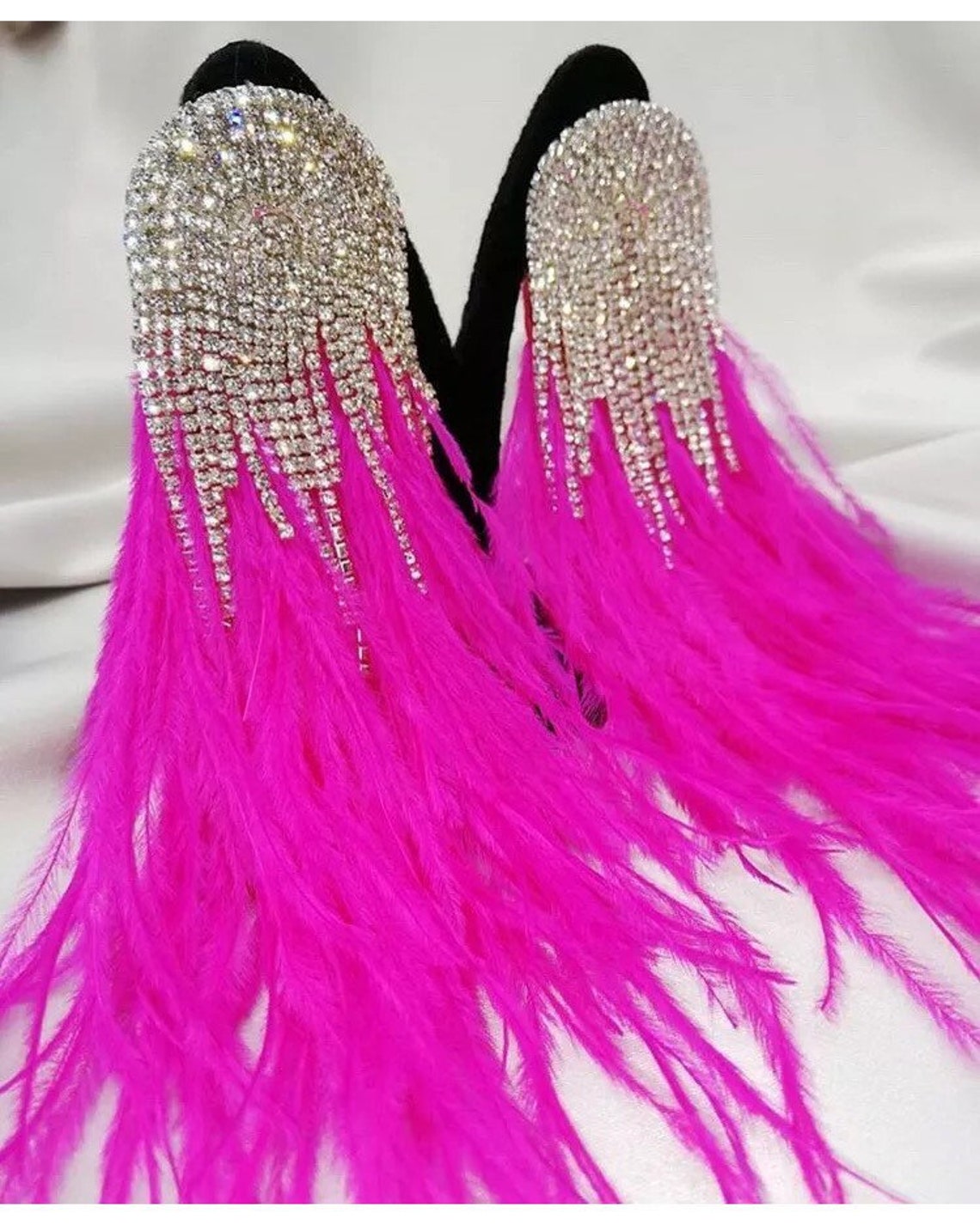 Lux Brands Style Handmade Feather Rhinestone Earrings All - Etsy