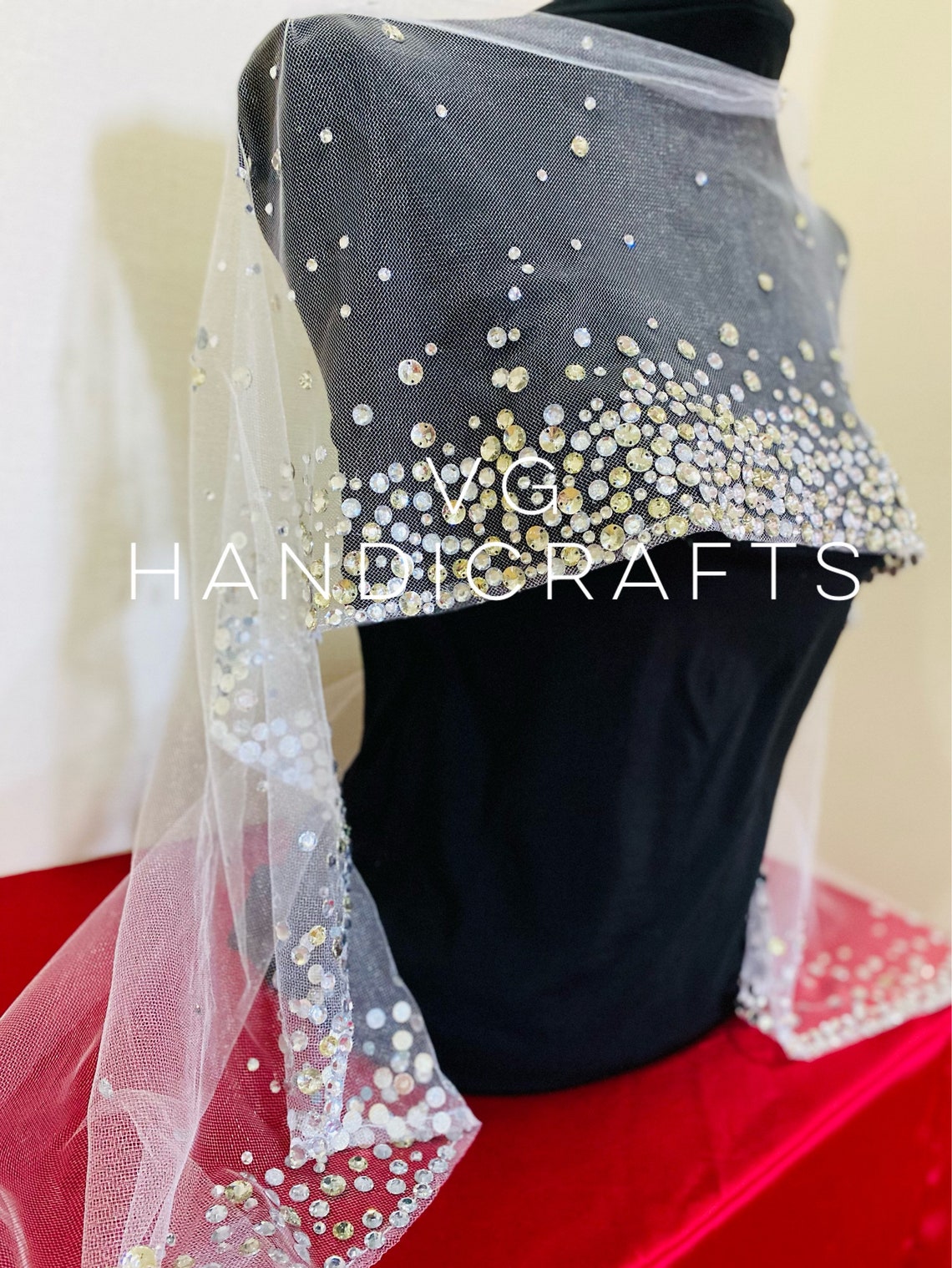 Women Wedding Crystal Shawl, Cape Bolero Jacket Tulle Cloak Tole Wrap ...