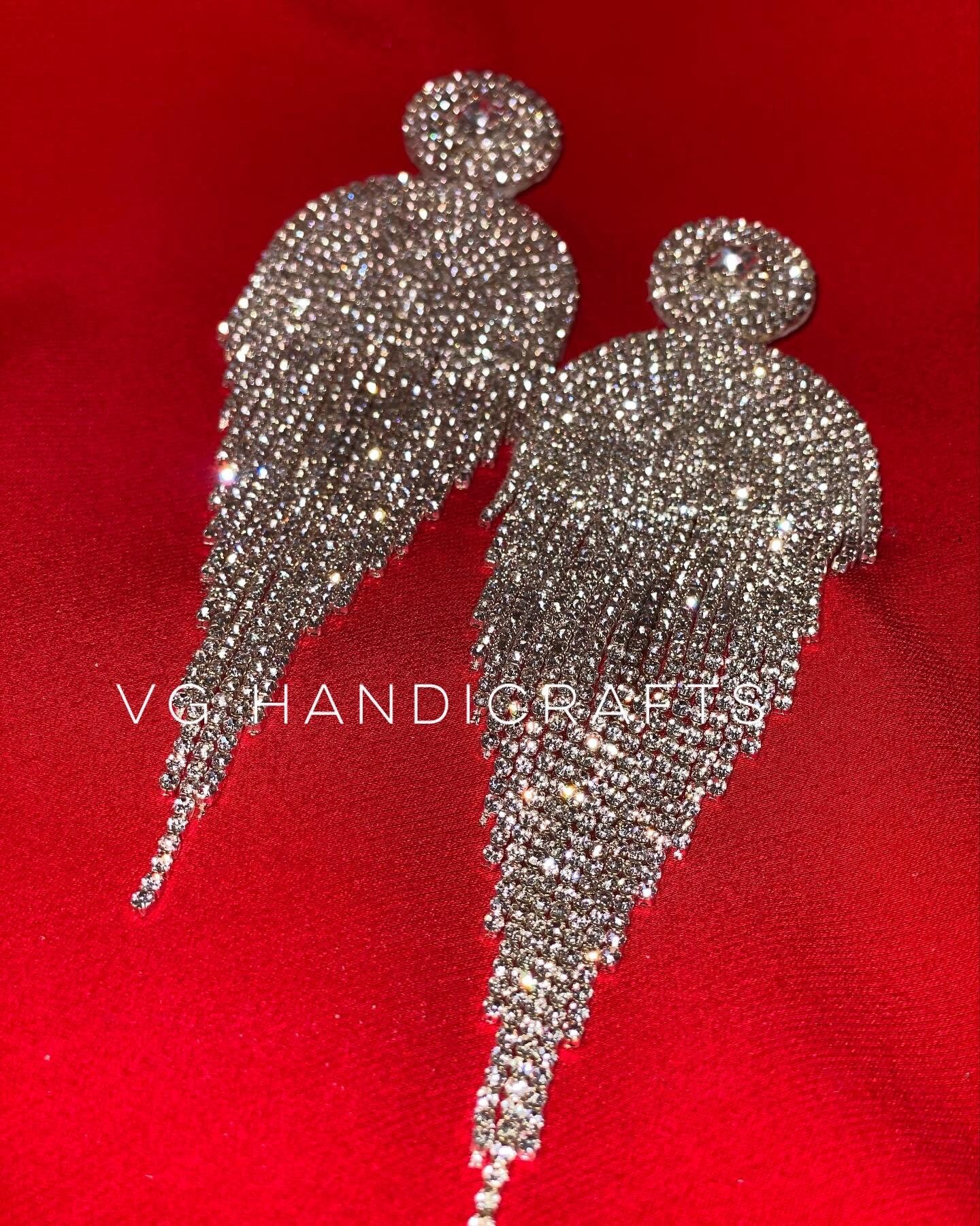 Diamond Style Handmade Waterfall Rhinestone Beaded Crystal - Etsy