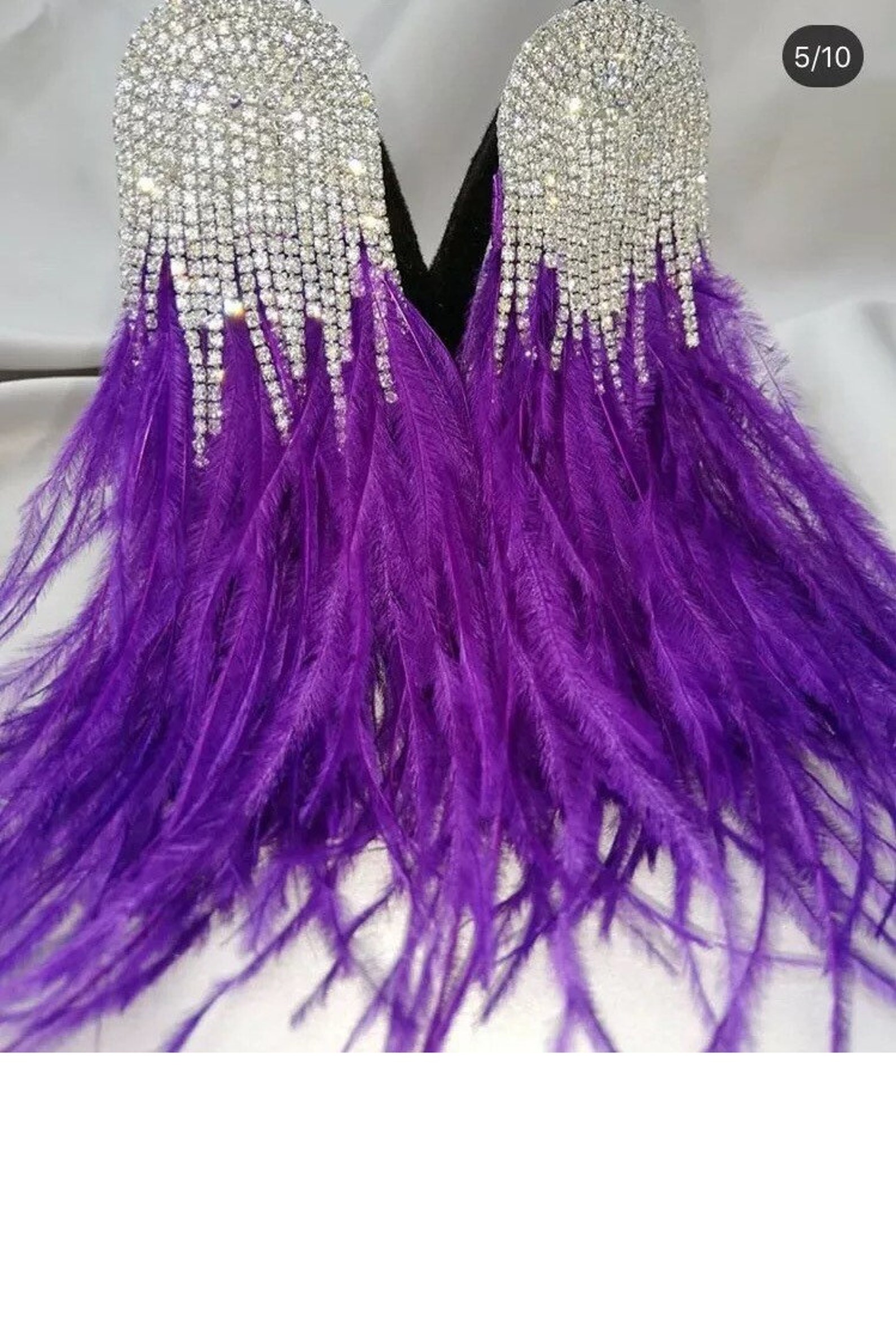 Lux Brands Style Handmade Feather Rhinestone Earrings All - Etsy