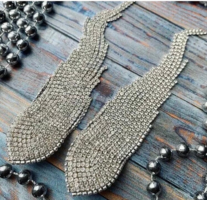 Diamond Style Handmade Waterfall Rhinestone Beaded Crystal - Etsy