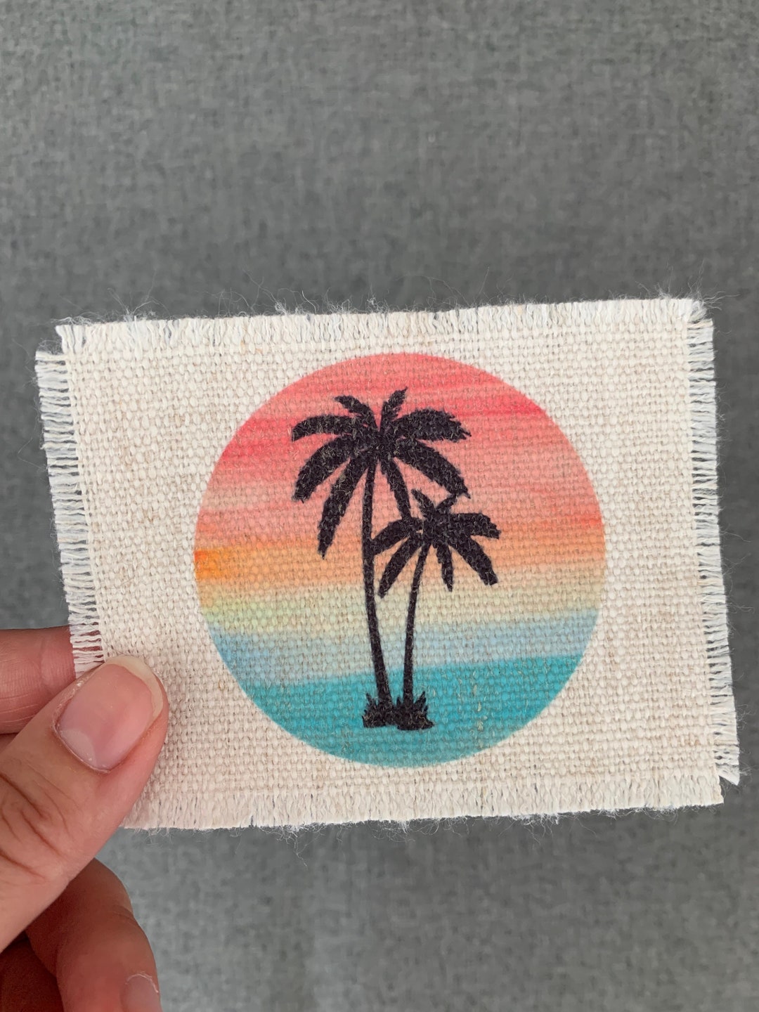 Beach Hat Patch, Summer Iron on Patch, Patches for Hats, Vacation Hat ...