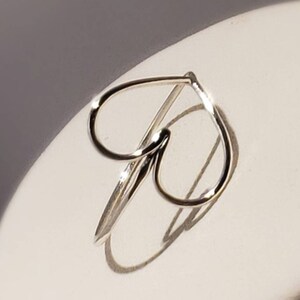 Open Heart Ring. Sterling Silver Love Ring. Handcrafted Minimalist ...