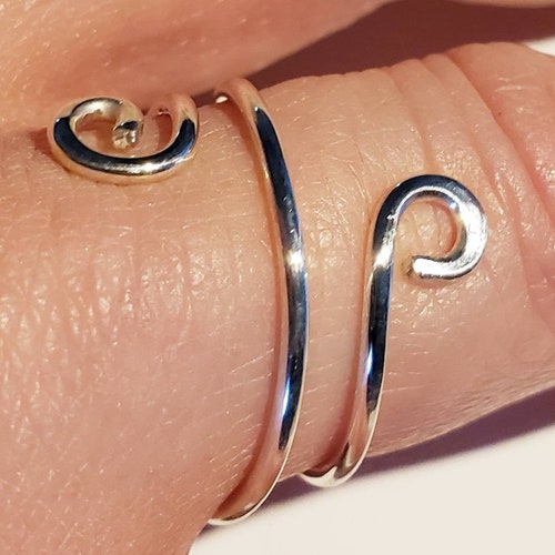 Silver Thumb Ring. Adjustable Rings for Women. Index Finger - Etsy