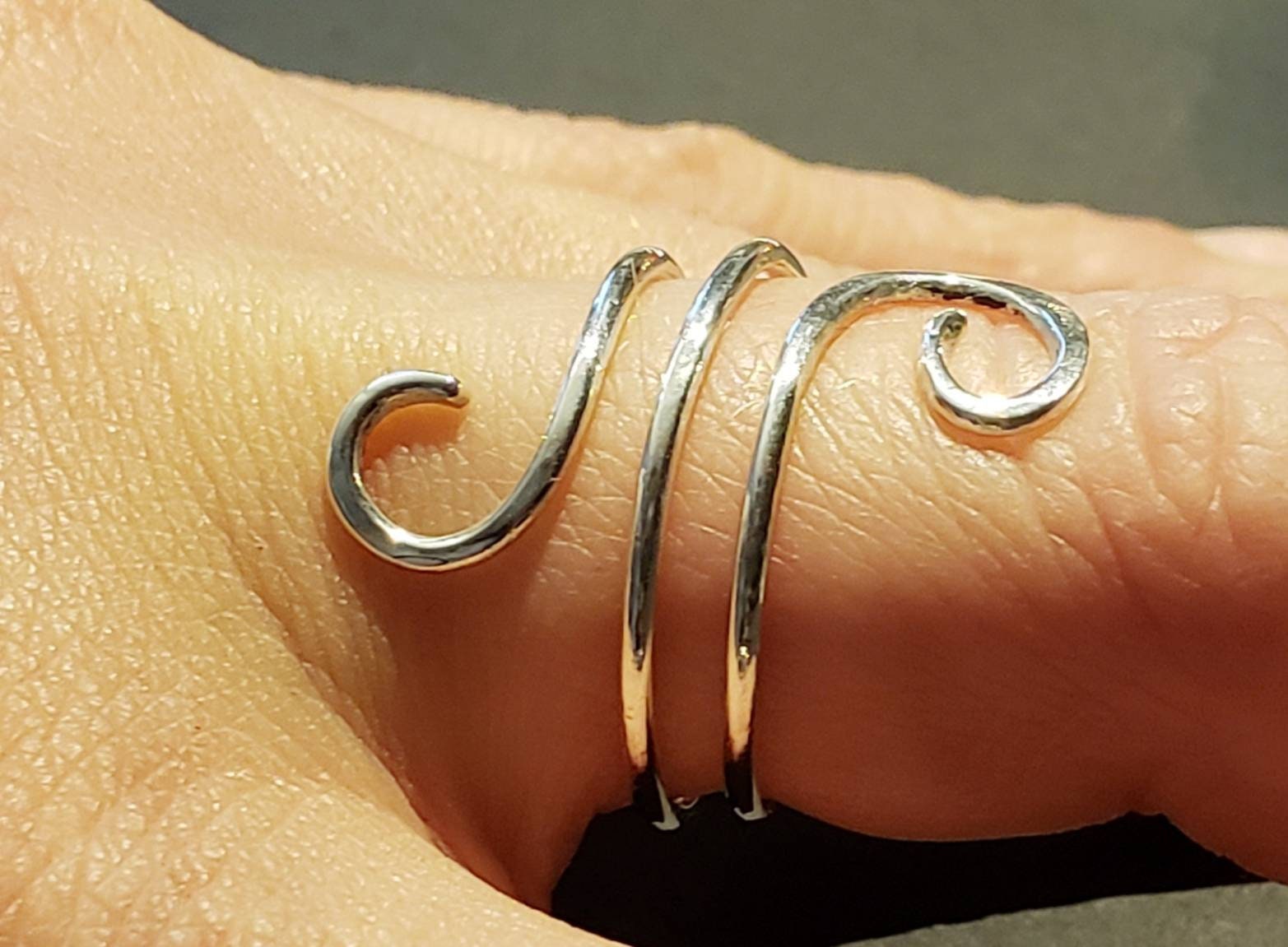 Silver Thumb Ring. Adjustable Rings For Women. Index Finger | Etsy