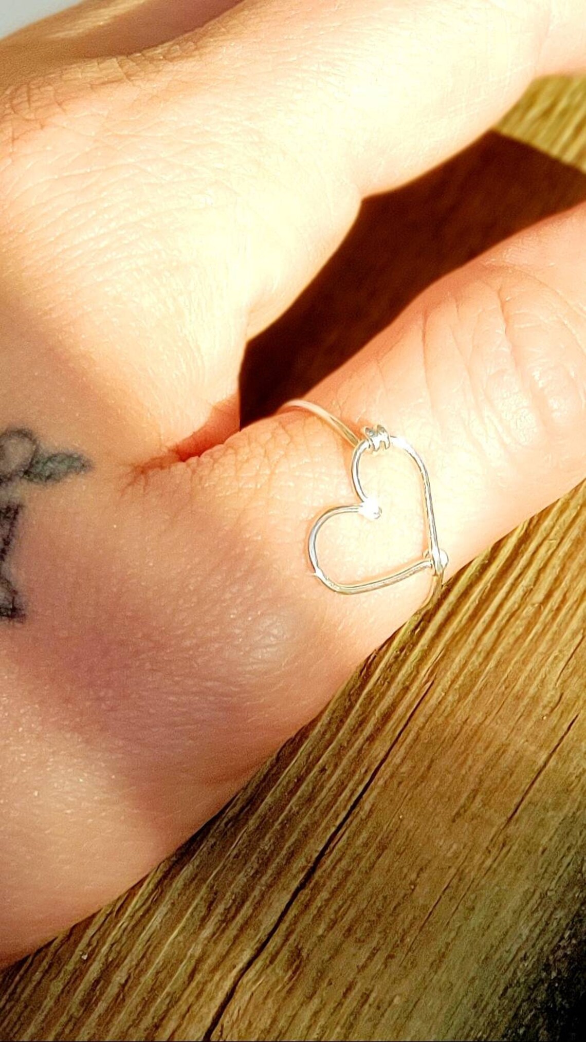 Open Heart Thumb Rings for Women. Sterling Silver Jewellery. - Etsy