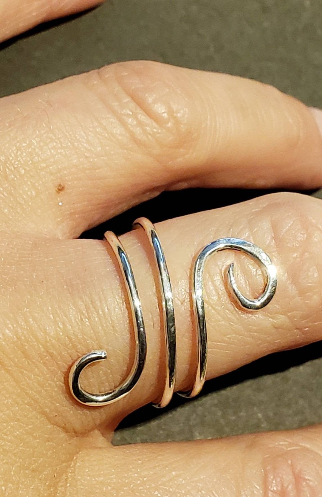 Silver Thumb Ring. Adjustable Rings for Women. Index Finger Ring ...