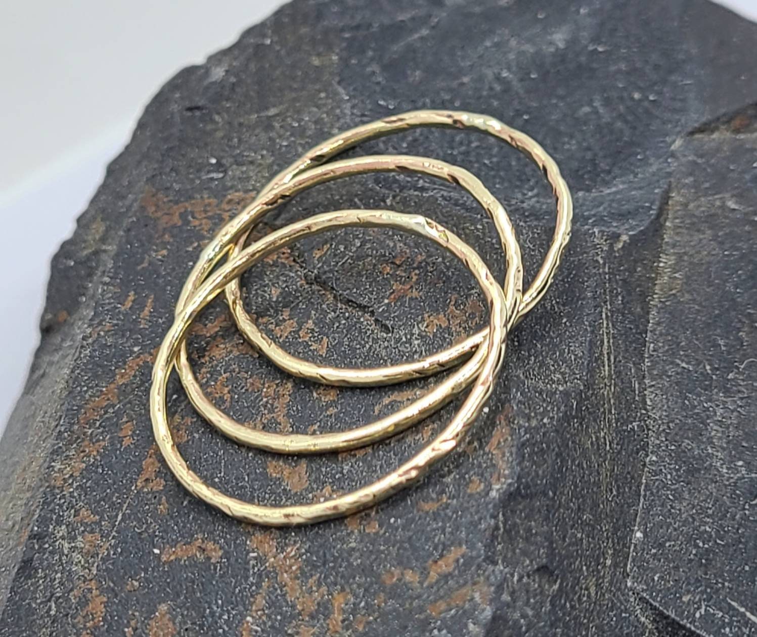 Dainty Stacking Rings for Women. Minimalist Jewelry. Hammered | Etsy
