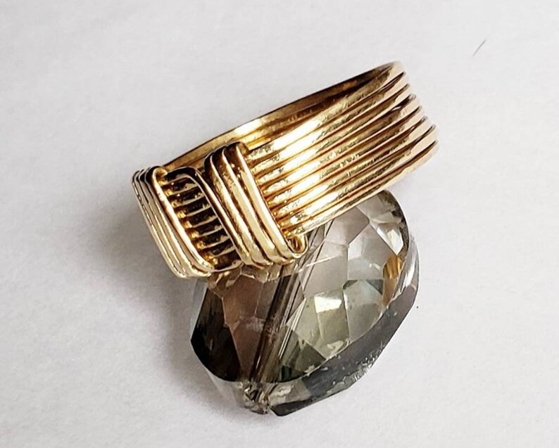 Gold Index Finger Ring. Wide Band. Womens Thumb. Men's | Etsy