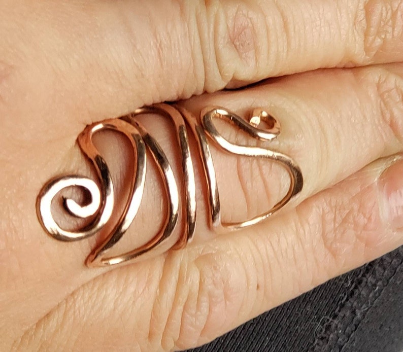 Adjustable Rings for Women. Index Middle Finger Ring. Spiral | Etsy