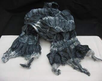 Shibori silk scarf | Etsy