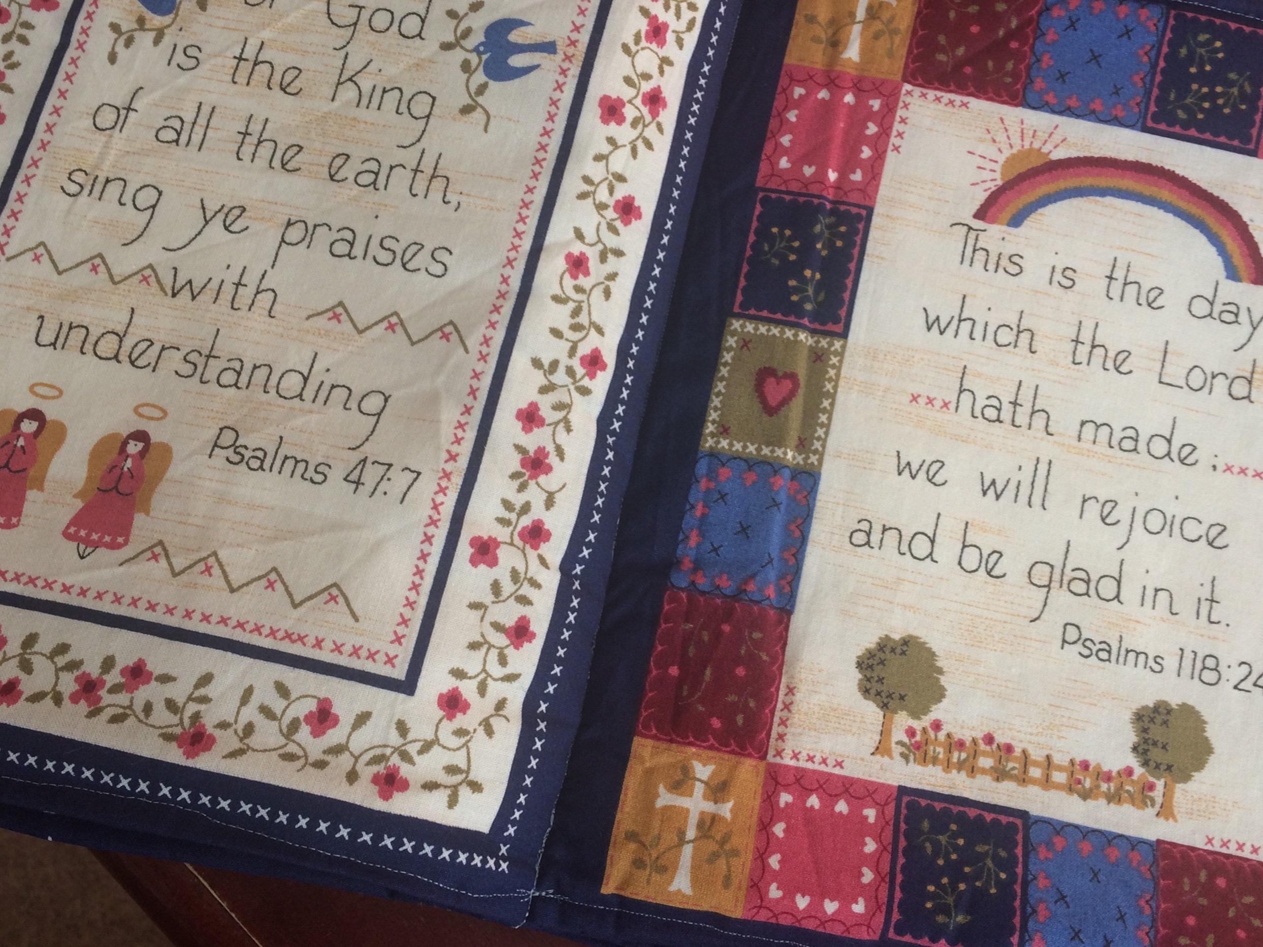 Scripture Fabric Book Bible Verse Embroidered Book - Etsy