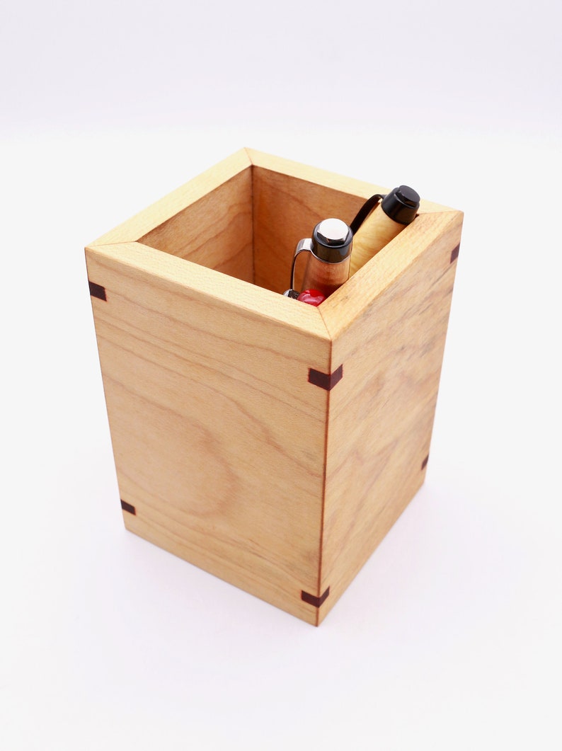 Desktop Pen Holder - Wooden Pen Holder, A Nature Lover's Perfect ...