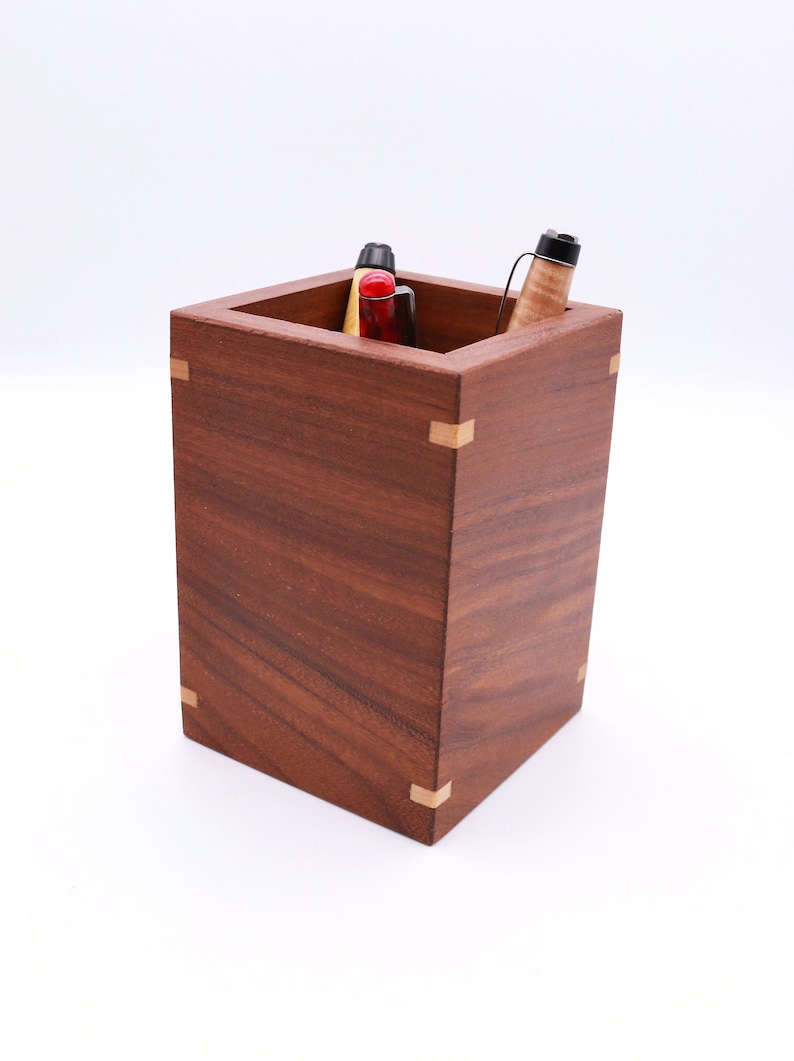 Desktop Pen Holder - Wooden Pen Holder, A Nature Lover's Perfect ...