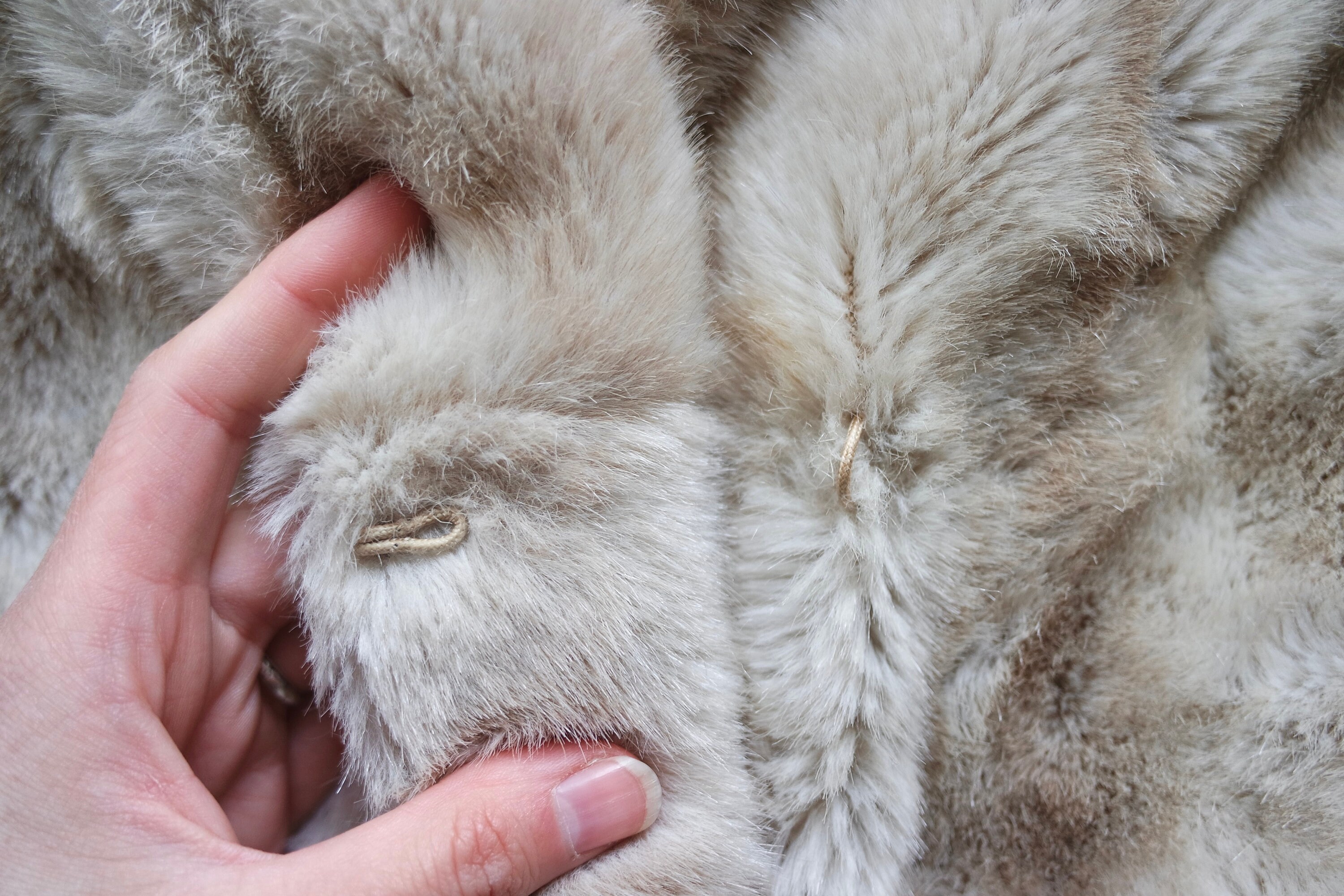 80s Faux Fur Winter Coat Beige Cream Coat Women Vintage Car Coat ...