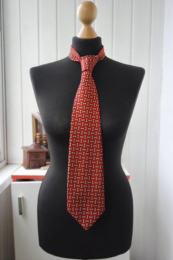 1970s Wide Kipper Tie by Prince Edward – Bold Graphic… - Gem
