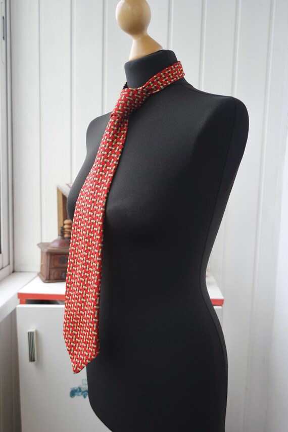 1970s Wide Kipper Tie by Prince Edward – Bold Graphic… - Gem