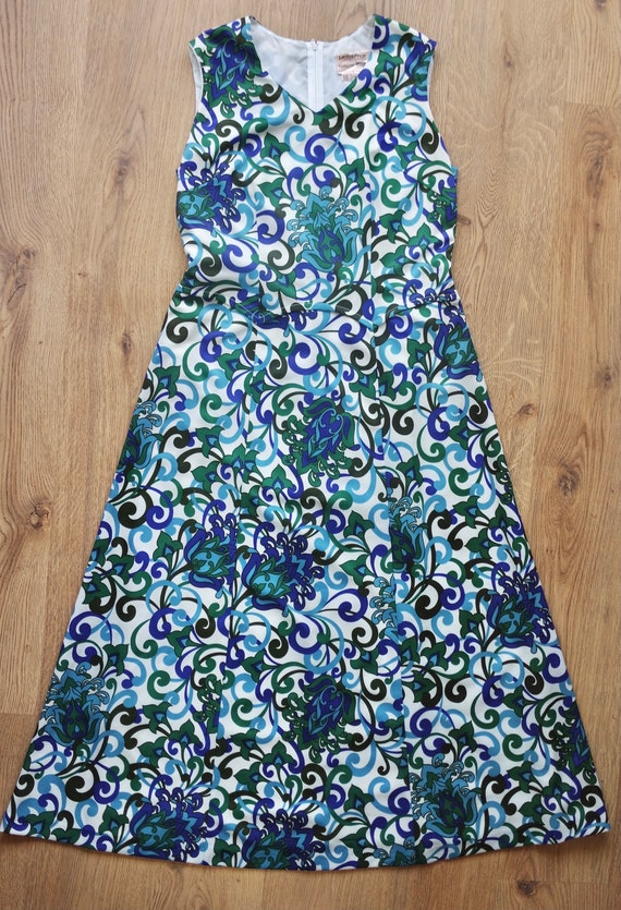 Floral 1960s Gown | 70s Flower Power Dress | Hostess … - Gem