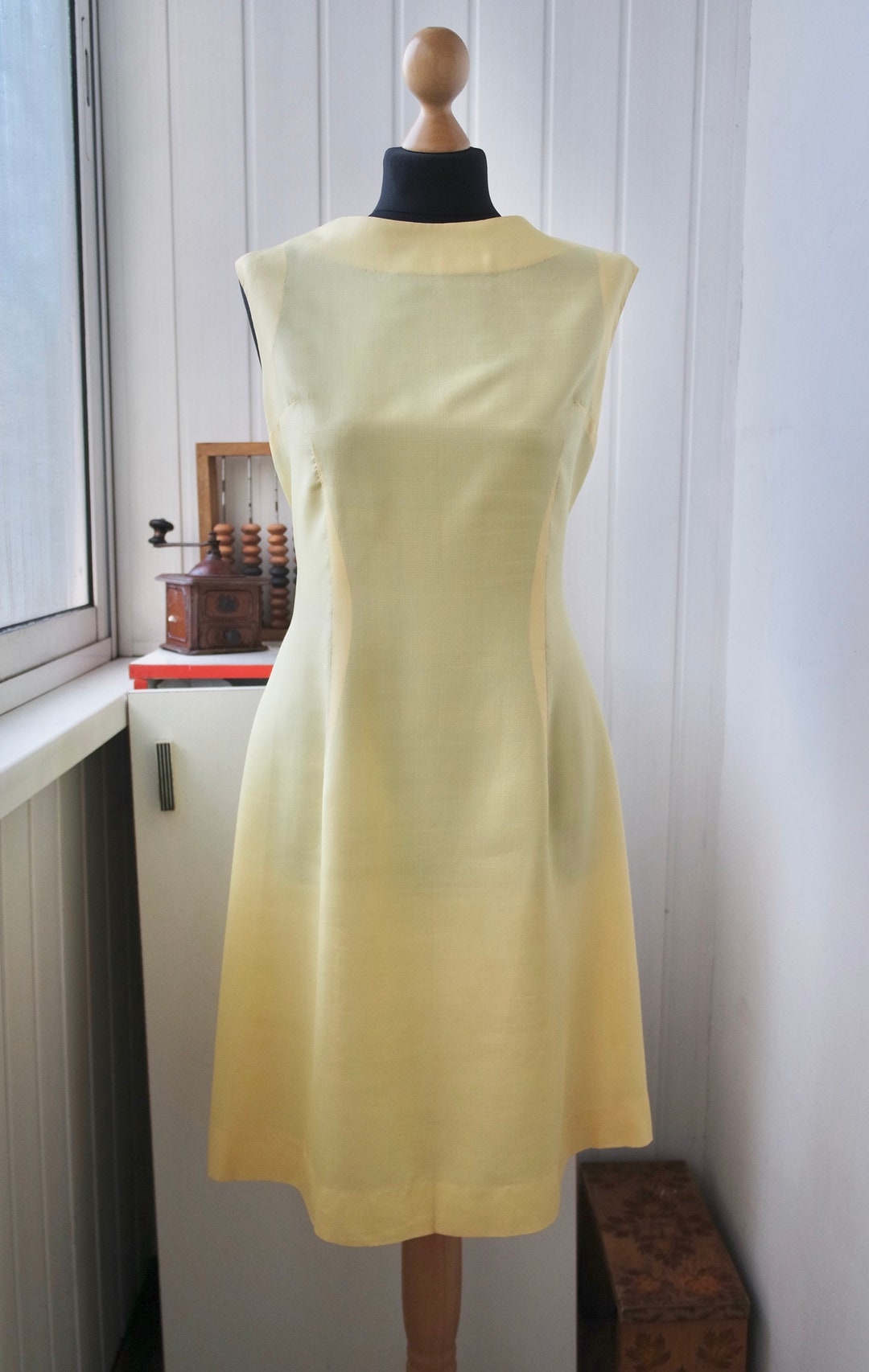 1960s Yellow Shift Dress | Sixties Mod Dress | Twiggy Dress | Scooter ...