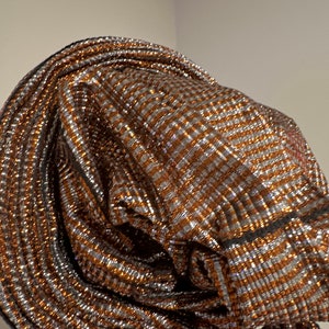 Elegant and Beautiful Orange and Silver Auto Gele - Etsy