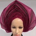 Elegant and Beautiful Wine Auto Gele - Etsy