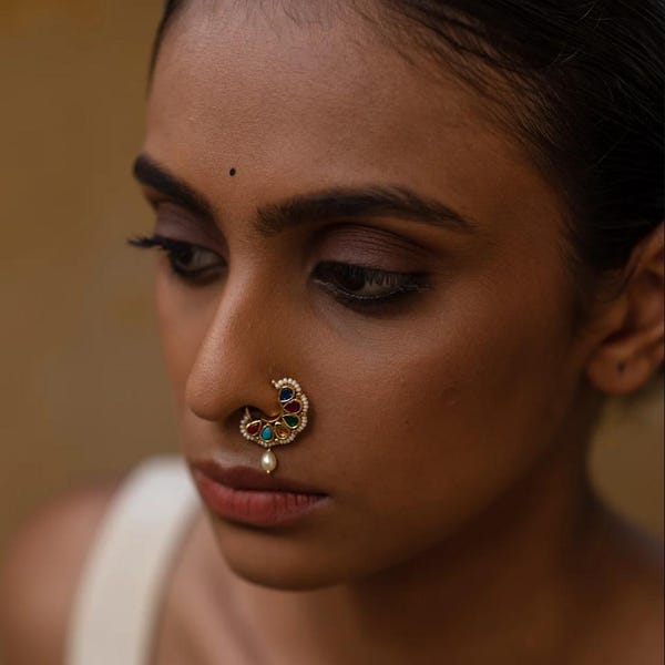 Indian Bridal Nose Piercing - Etsy