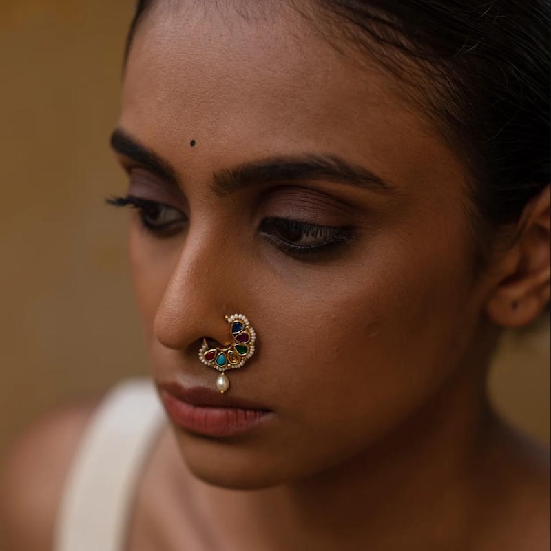 Indian Bridal Nose Piercing - Etsy