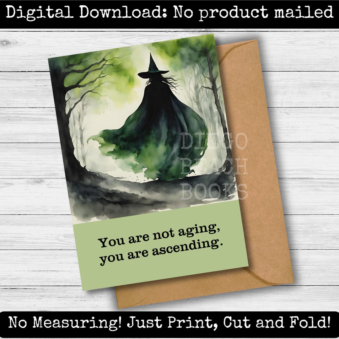 Wicked Birthday Card Printable DIY Wicked Witch of the West Wizard of ...