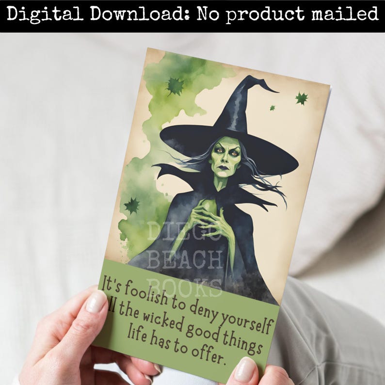 Wicked Witch of the West Printable Printable Wizard of Oz Birthday Card ...