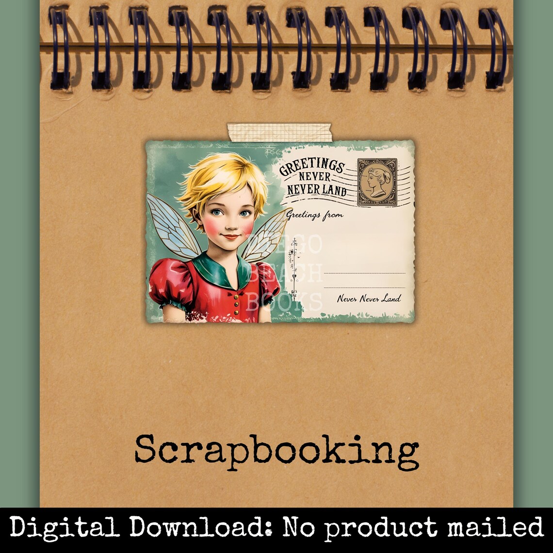 Greetings From Never Land Postcards Printable Peter Pan Ephemera for ...