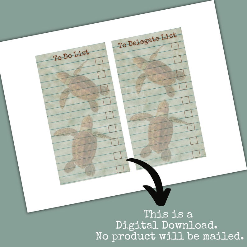 Sea Turtle To-do List Printable, Ocean Stationery (digital Download) - Etsy