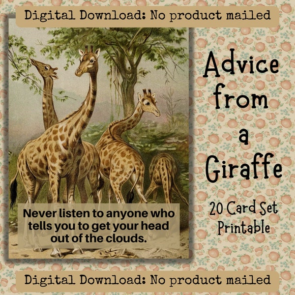 Advice From a Giraffe Card - Etsy