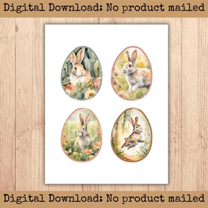 Easter Cupcake Toppers Printable Easter Eggs Scrapbook Cards ...