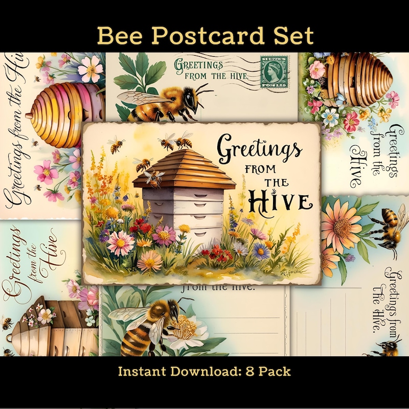 Bee Hive Greeting Card - Etsy