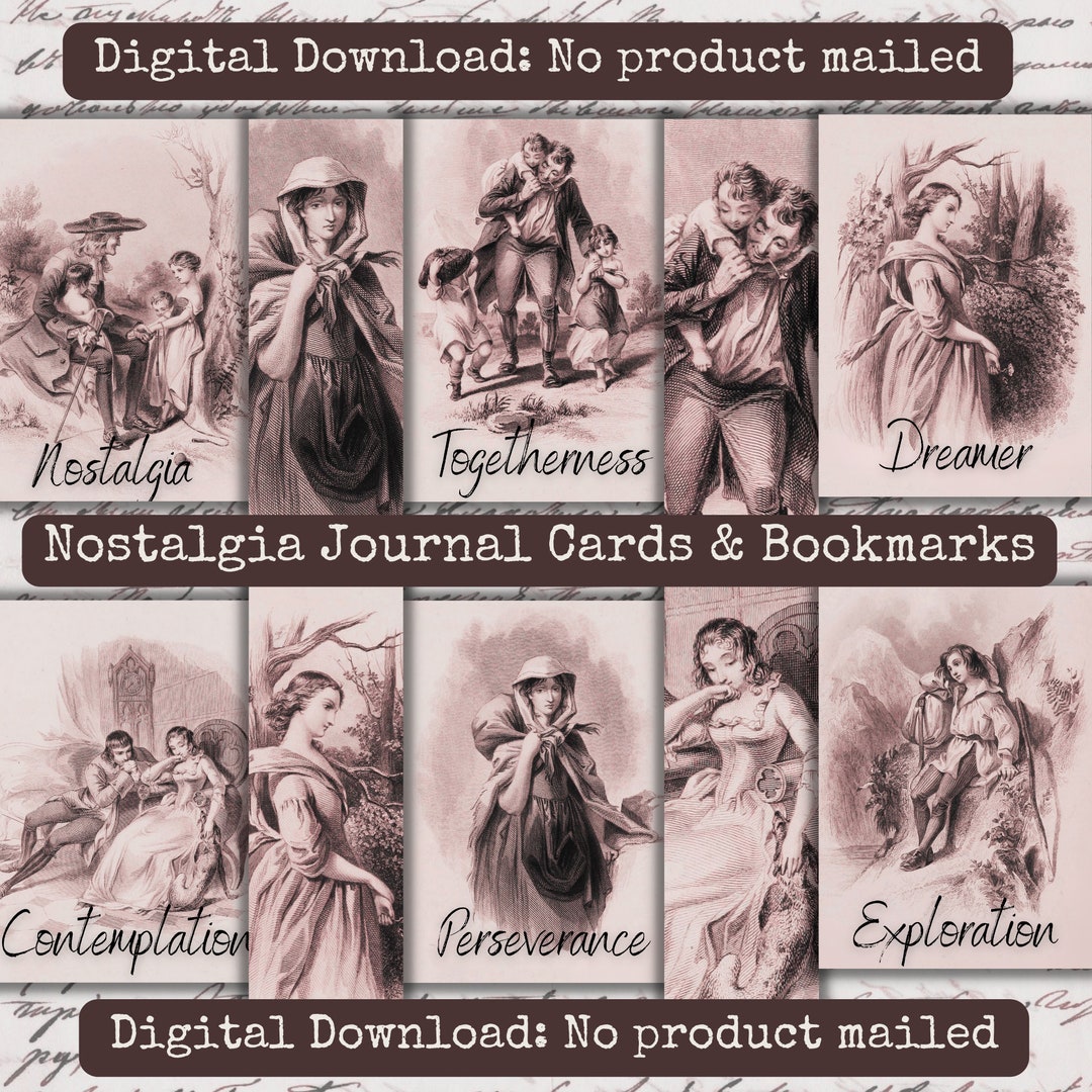Vintage Journal Cards Printable Belly Band Set Junk Journal Kit - Etsy