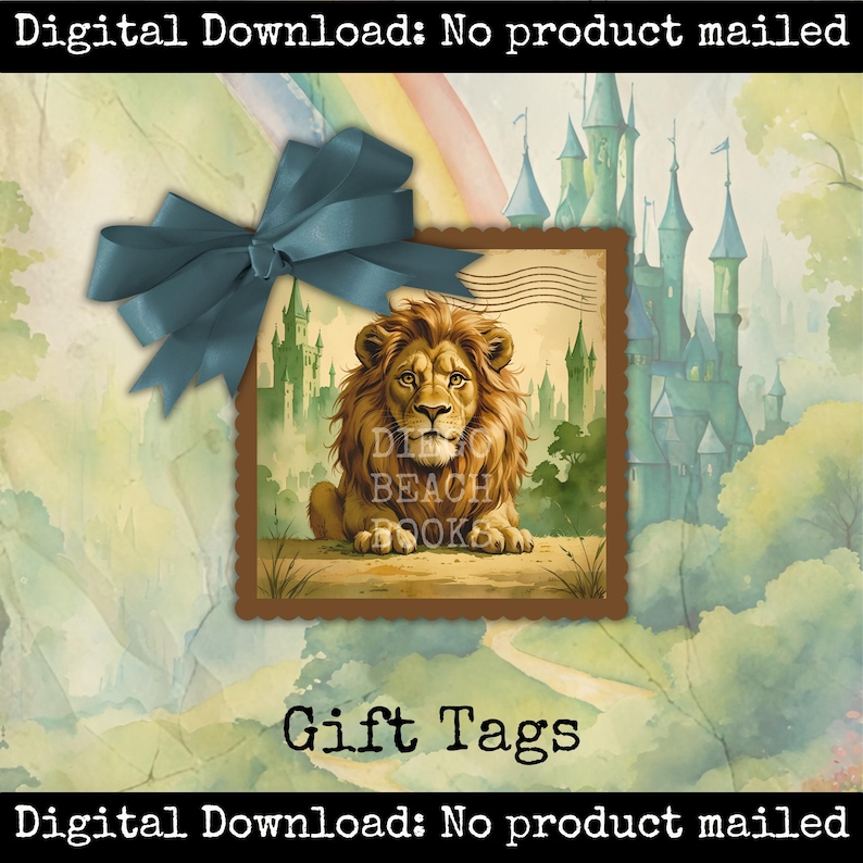 Wizard of Oz Printable Faux Stamp Stickers Junk Journal Kit Scrapbook ...