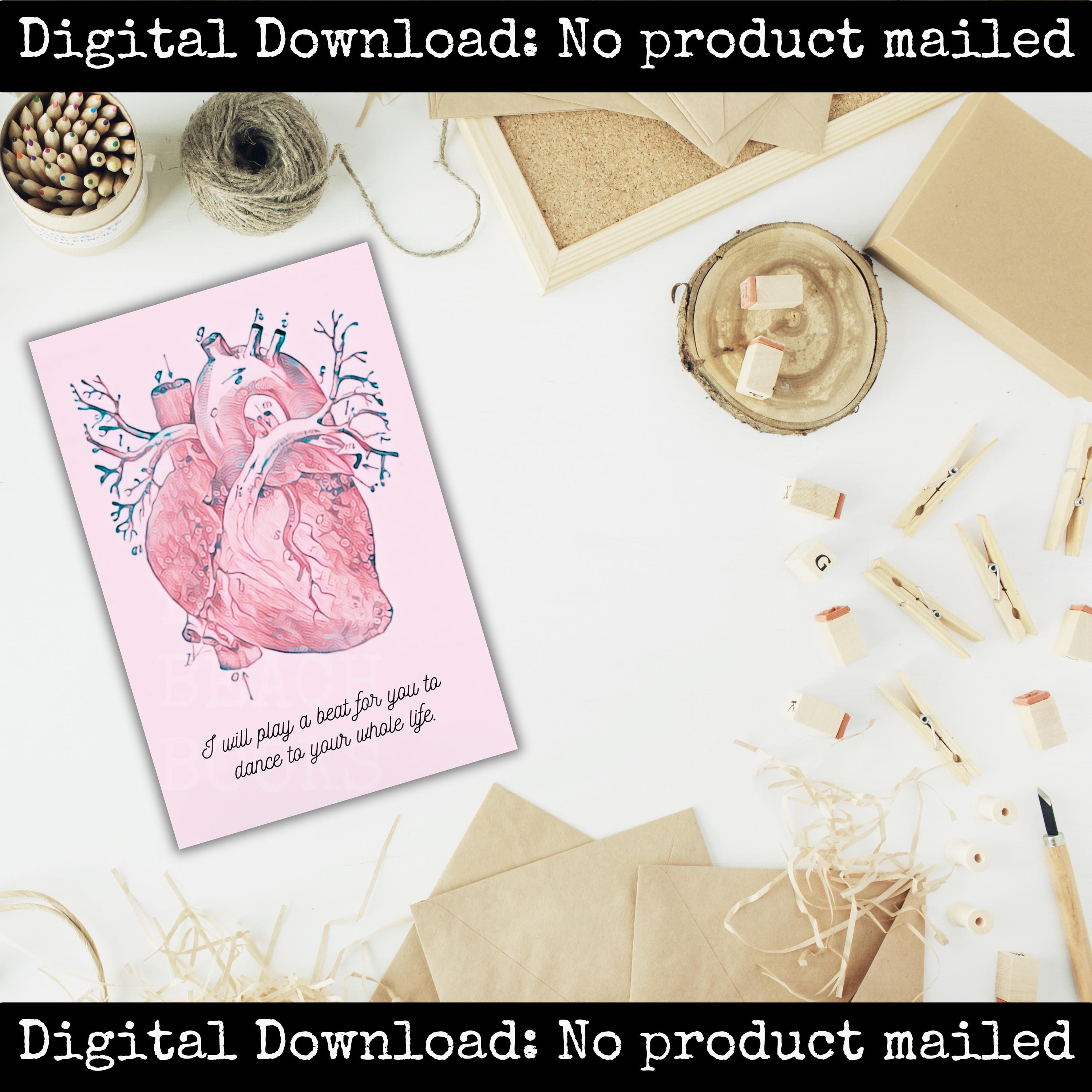 Life Advice From Your Heart Printable Encouragement Cards Heart Anatomy ...