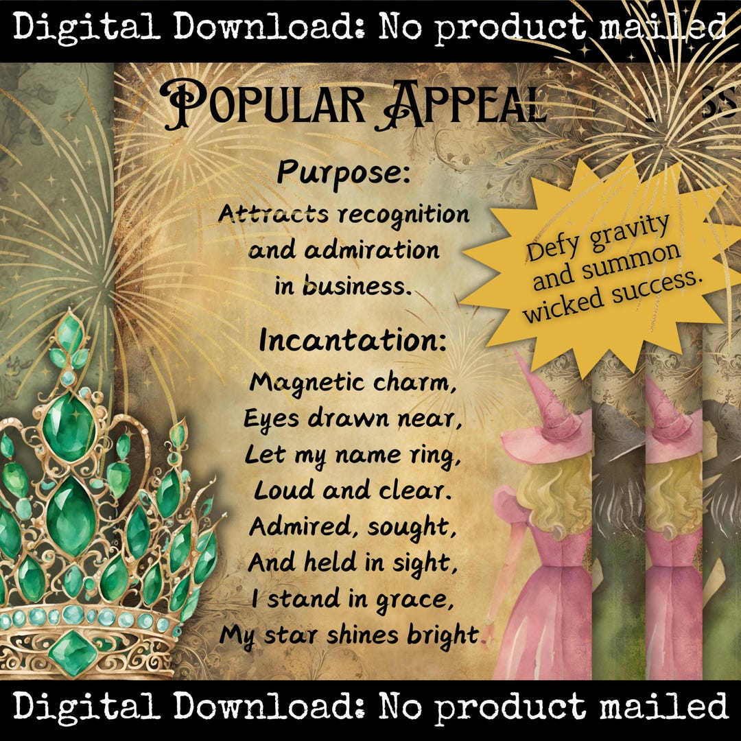 Wicked Girl Boss Spell Pack Personal Power Grimoire Scrapbook Wicked ...