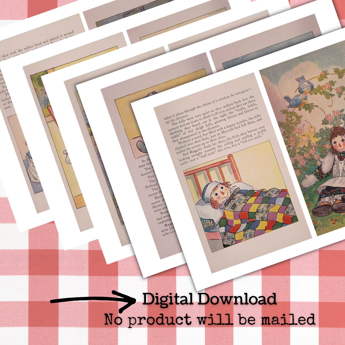 Raggedy Ann Book Pages Printable Set Set 1 - Etsy