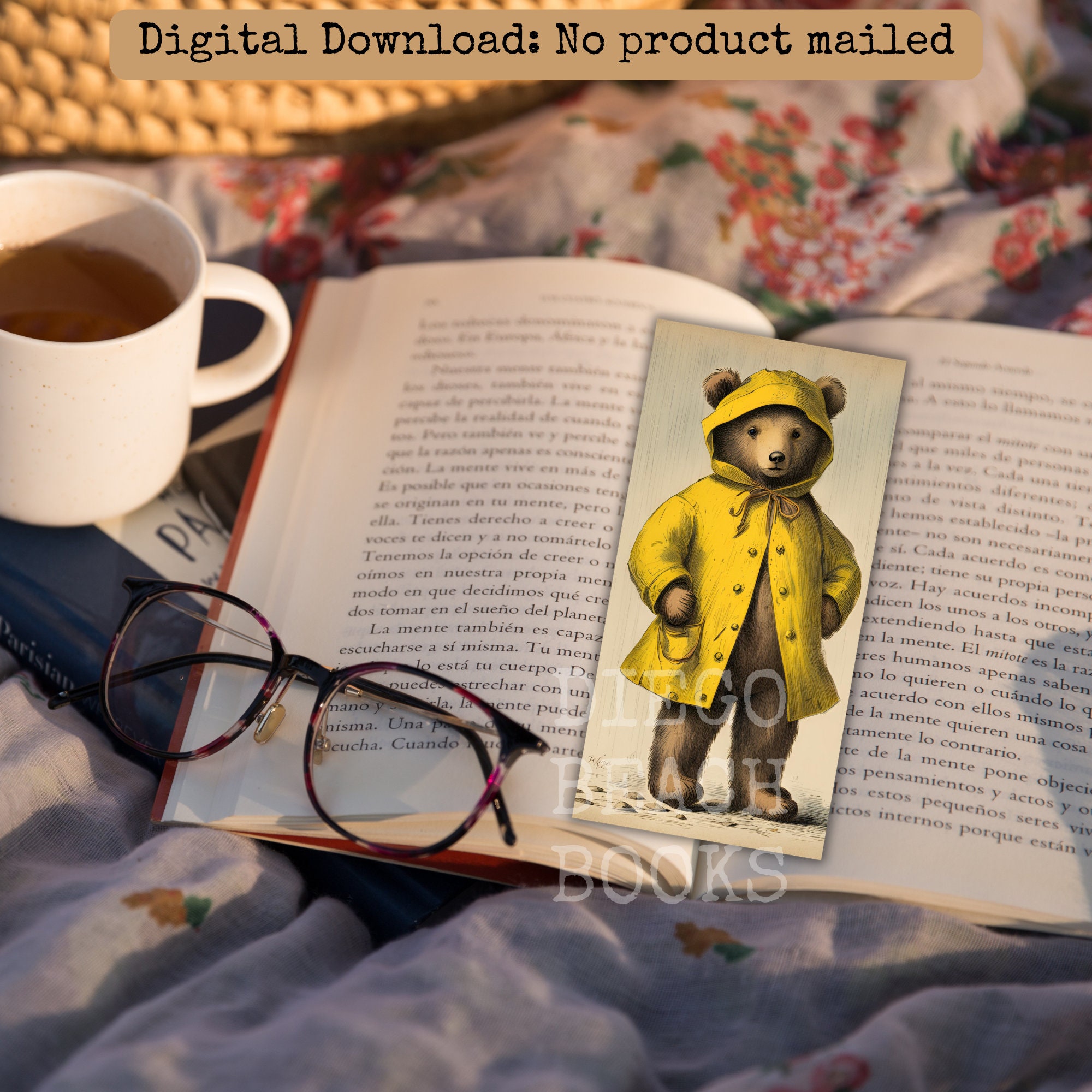 Teddy Bear Printable Bookmark Set Vintage Theme Teddy Bear Ephemera ...