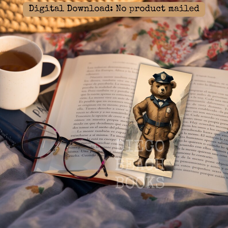 Teddy Bear Bookmark Set Printable Scrapbook Card Book Club Gifts Junk ...